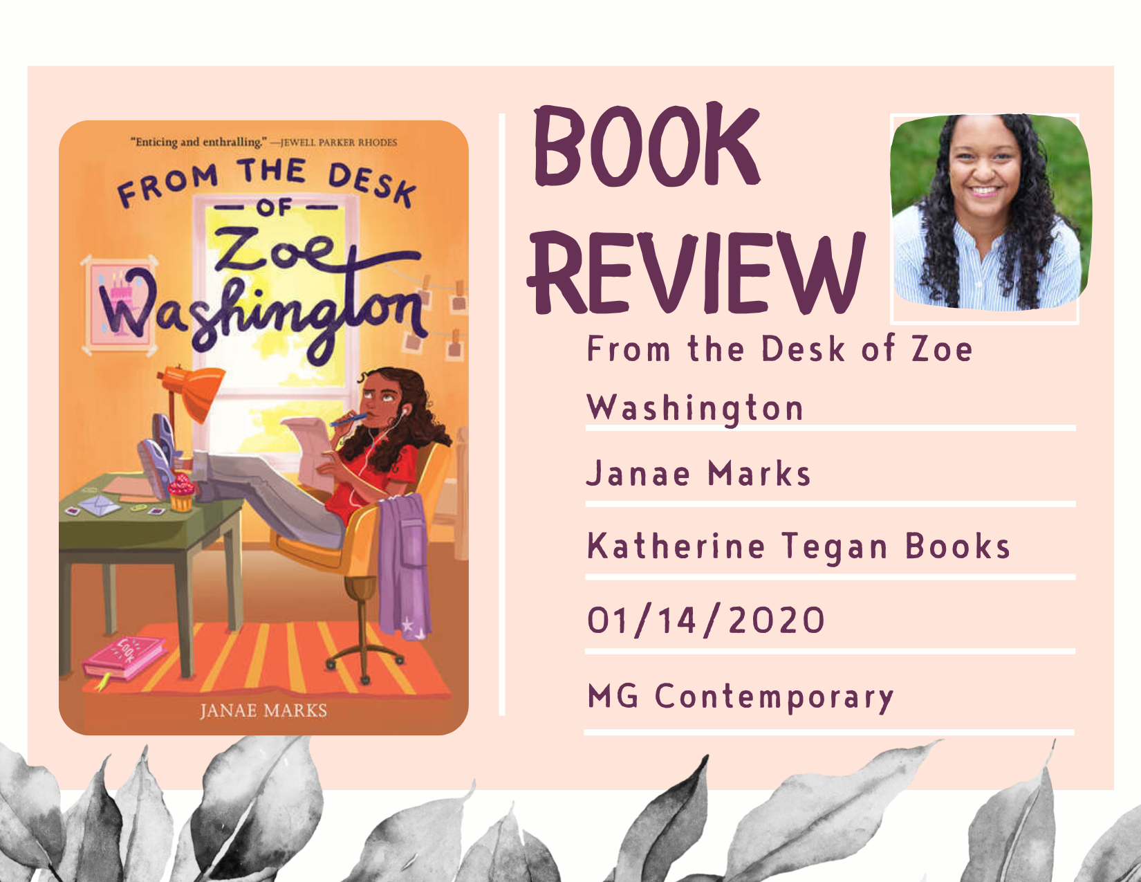 BOOK REVIEW | From the Desk of Zoe Washington by Janae Marks ...